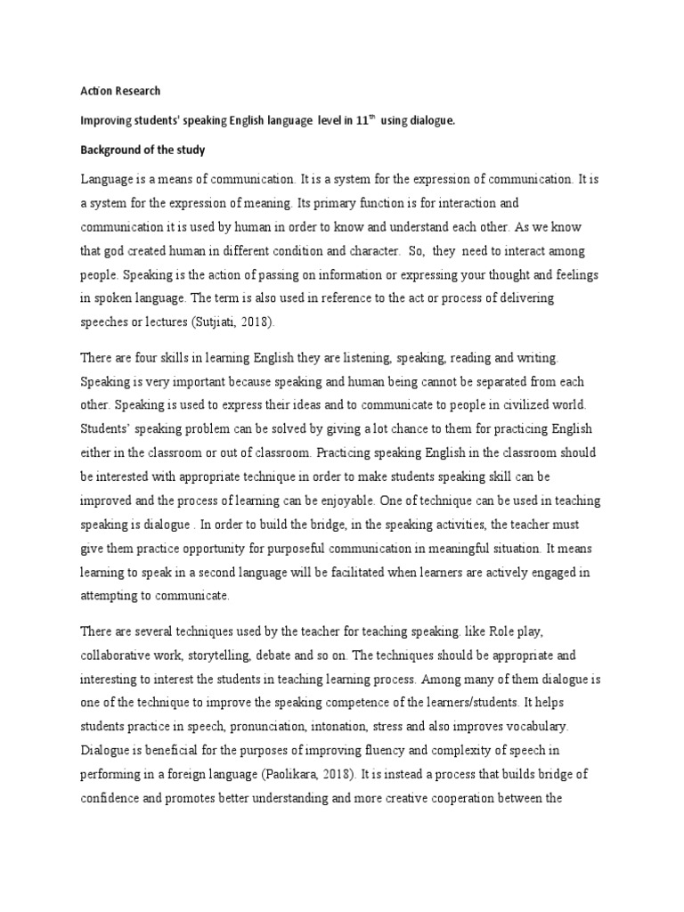 Action Research | PDF | Teaching Method | Learning