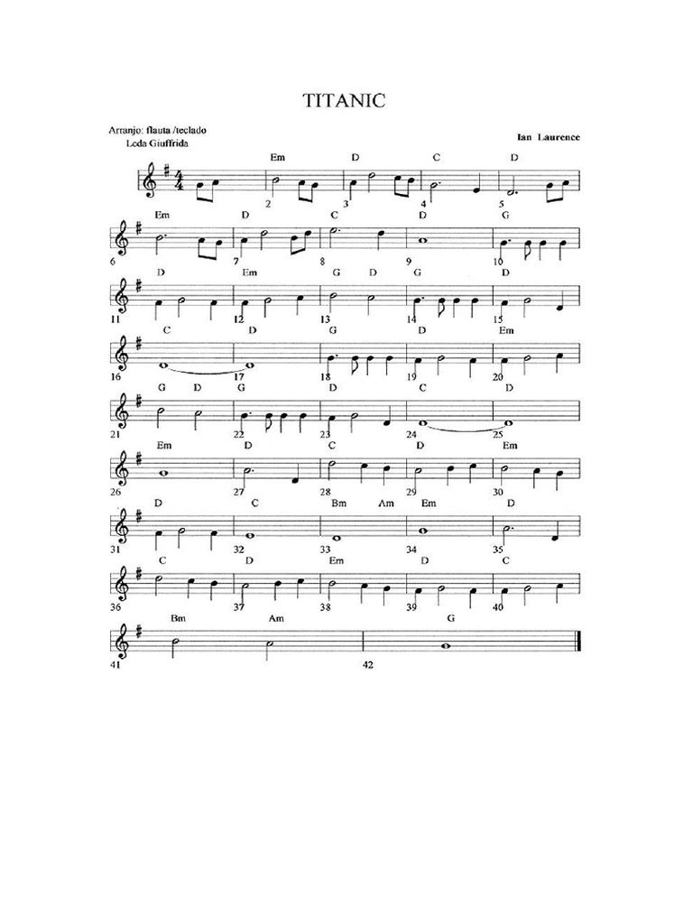 Titanic Partitura | PDF