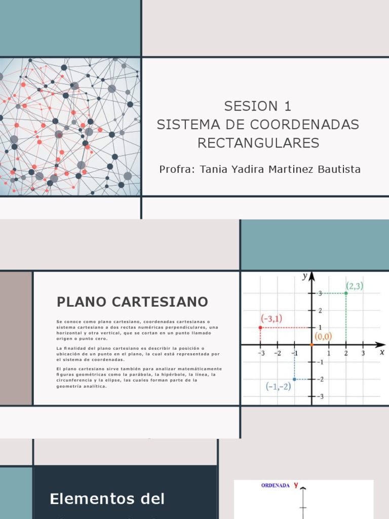 Sesion 1 | PDF | Sistema de coordenadas Cartesianas | Conceptos matemáticos