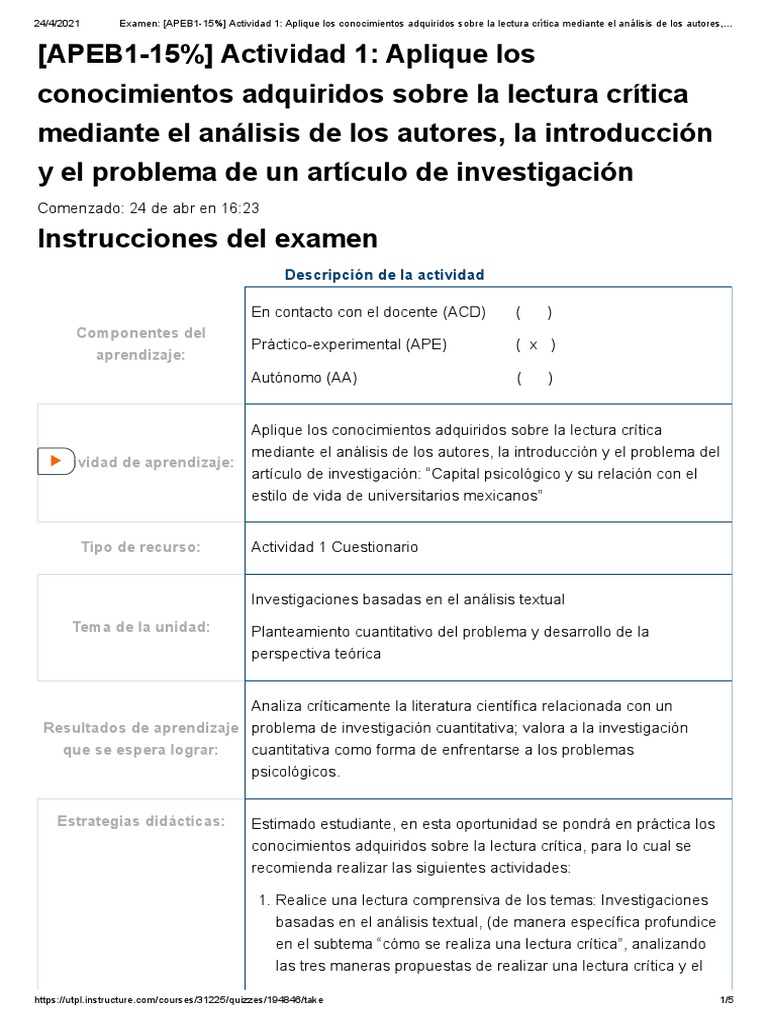 Para Metodos Exa B PDF | PDF | Prueba (evaluación) | Cuestionario
