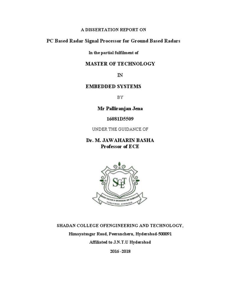 PC Based Radar Signal Processor For Ground Based Radars: Master of ...