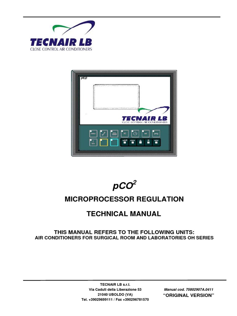 Tecnair H pCO2 User Manual Eng | PDF | Computer Keyboard | Computer Terminal