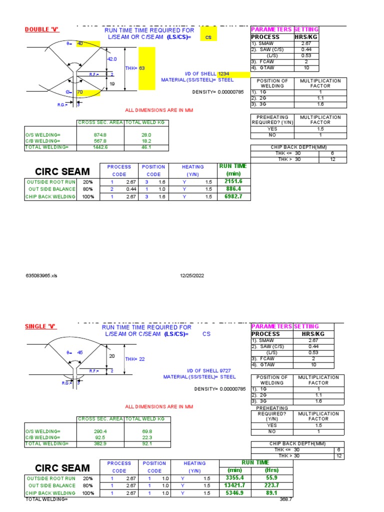 Welding Calculation | PDF | Welding | Construction
