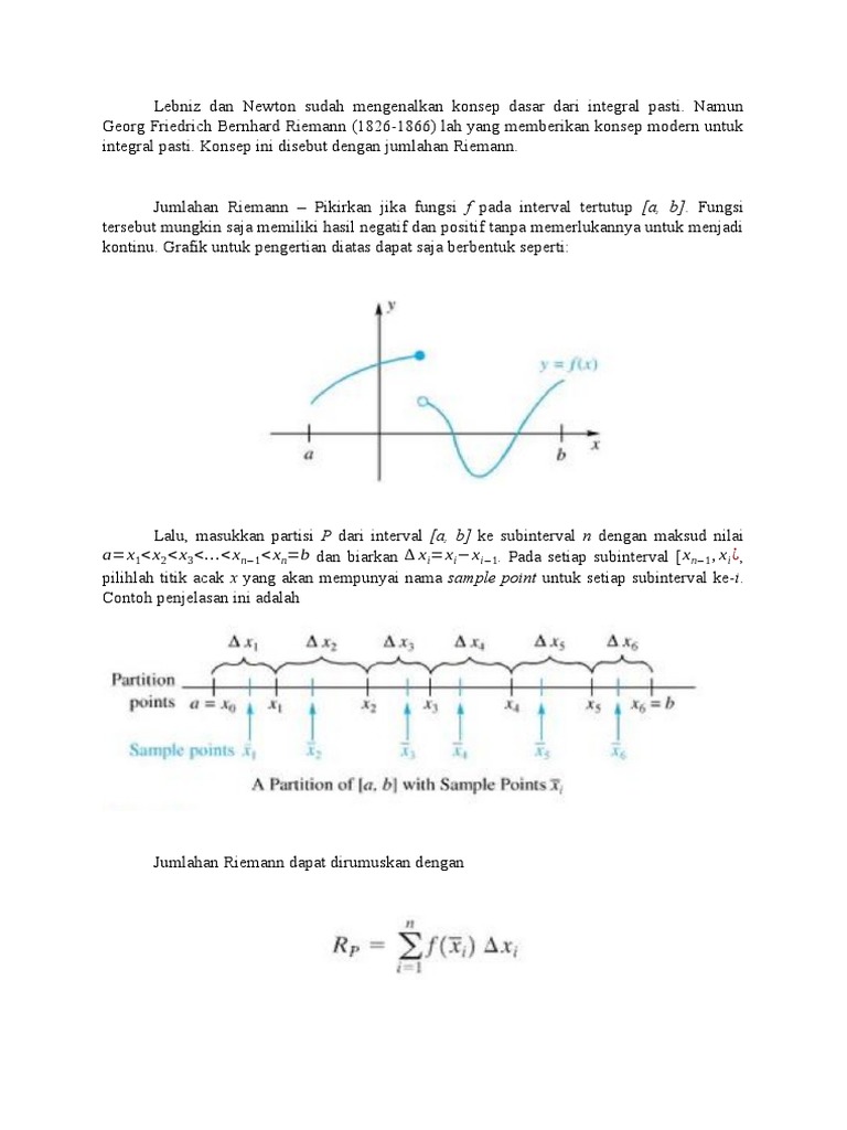 Definisi Integral Riemann | PDF