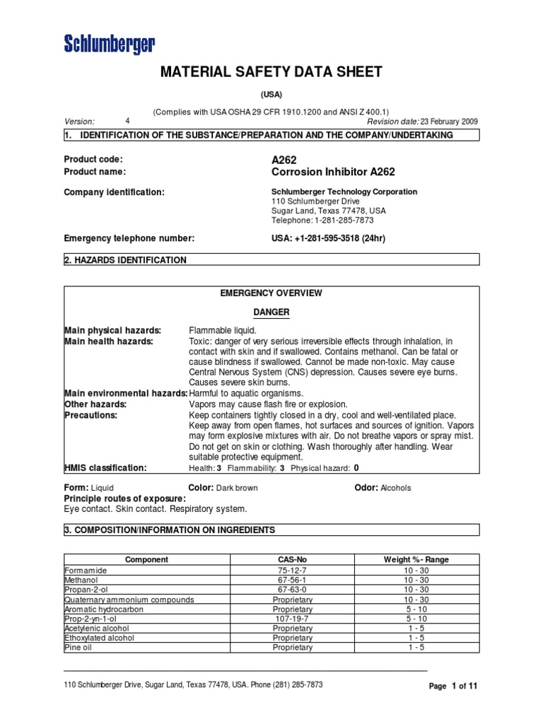 Clean Out Msds | PDF | Firefighting | Toxicity