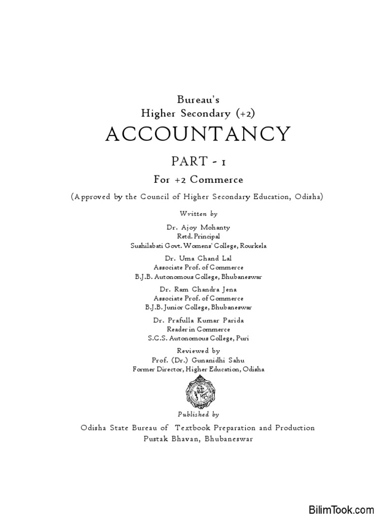 1st Year - Accountancy | PDF