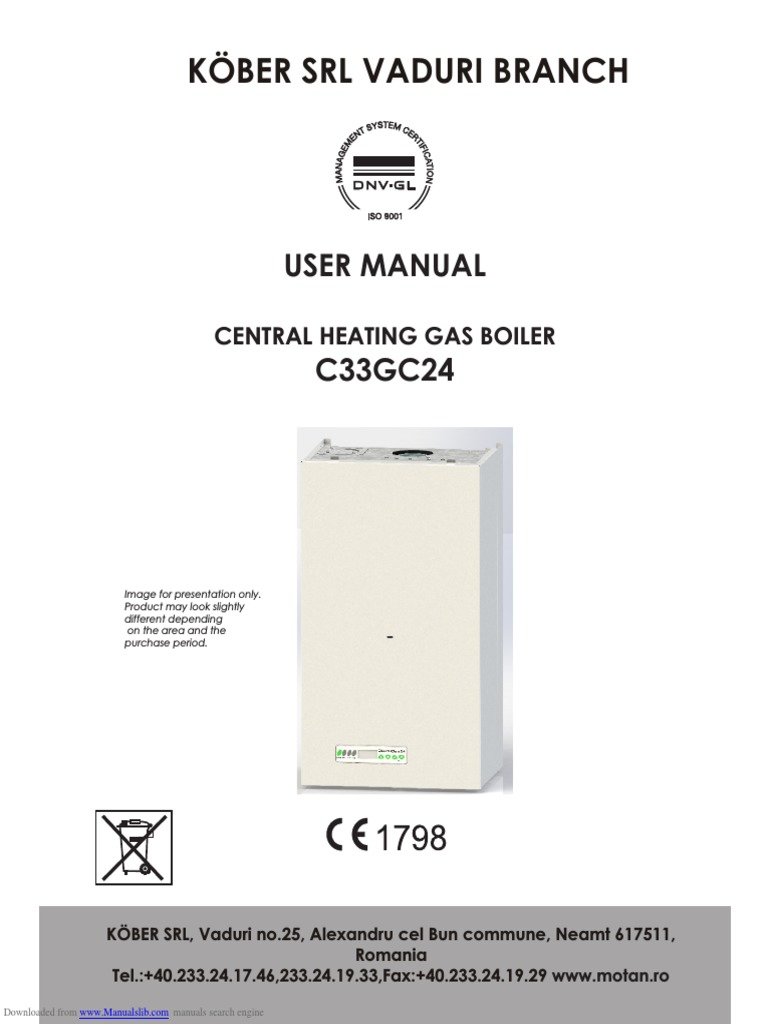 Motan Kober Manual c33gc24 | PDF | Water Heating | Boiler