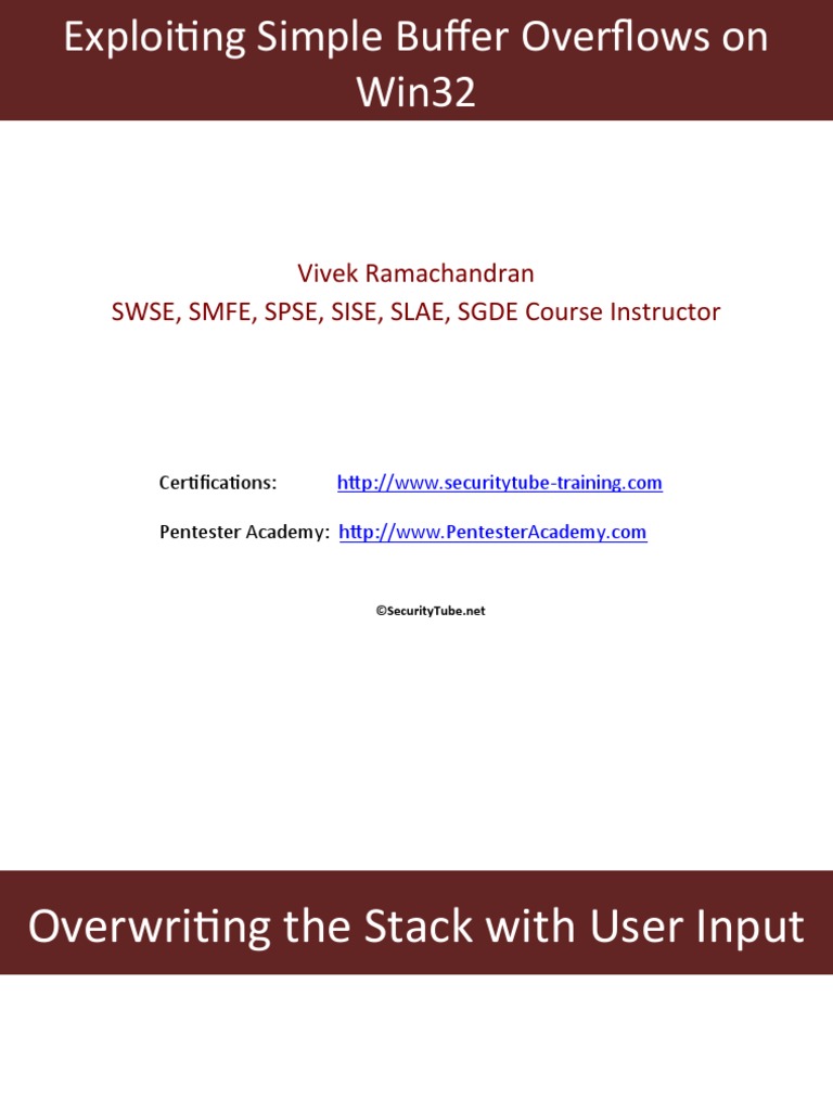 Overwriting The Stack Pdf Software Development Computer Architecture