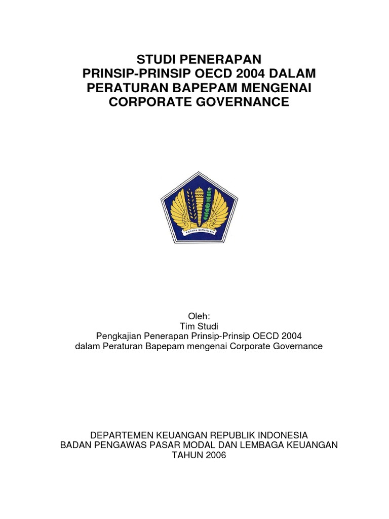 Studi Penerapan Prinsip Prinsip Oecd 200 | PDF