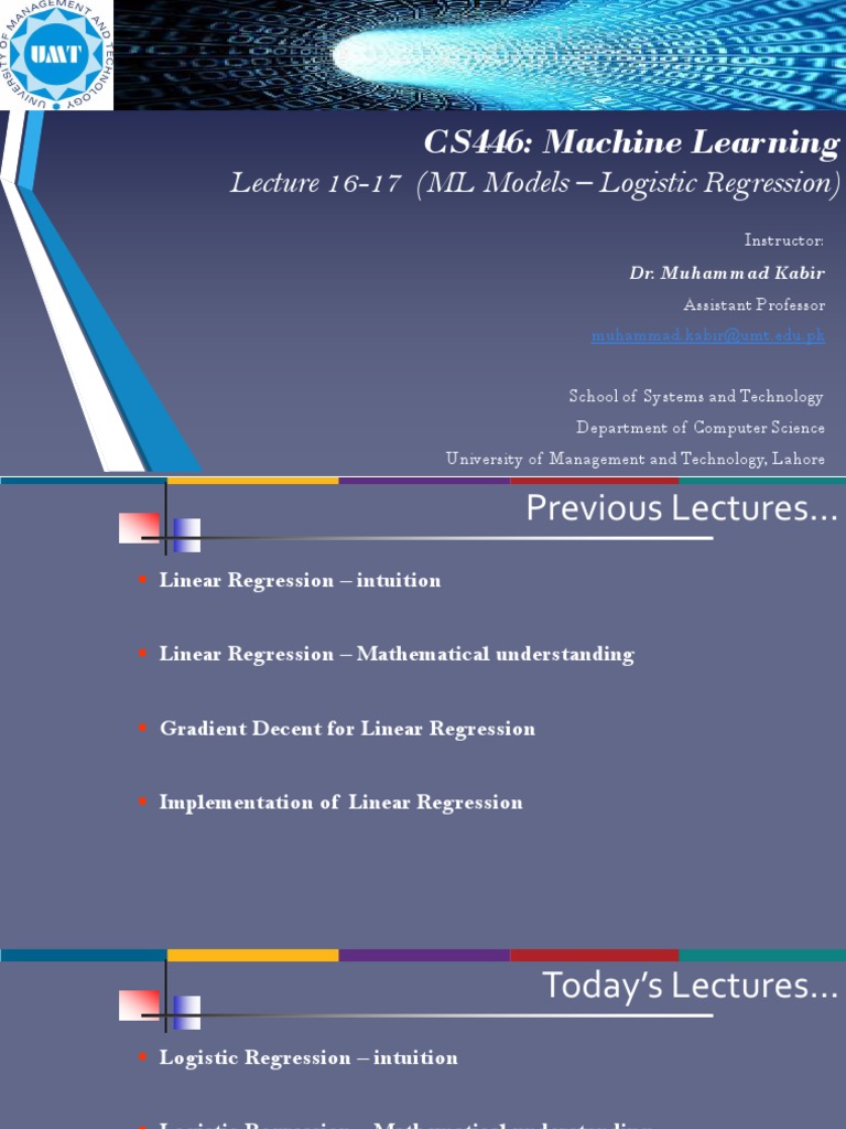 ML Logistic Regression | PDF | Logistic Regression | Regression Analysis ML Logistic Regression | PDF | Logistic Regression | Regression Analysis