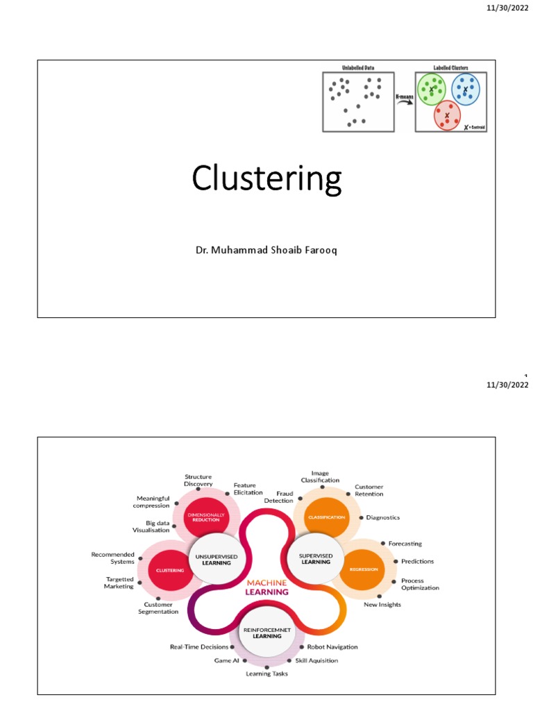 Lec 06 Clustering | PDF | Cluster Analysis | Statistical Data Types