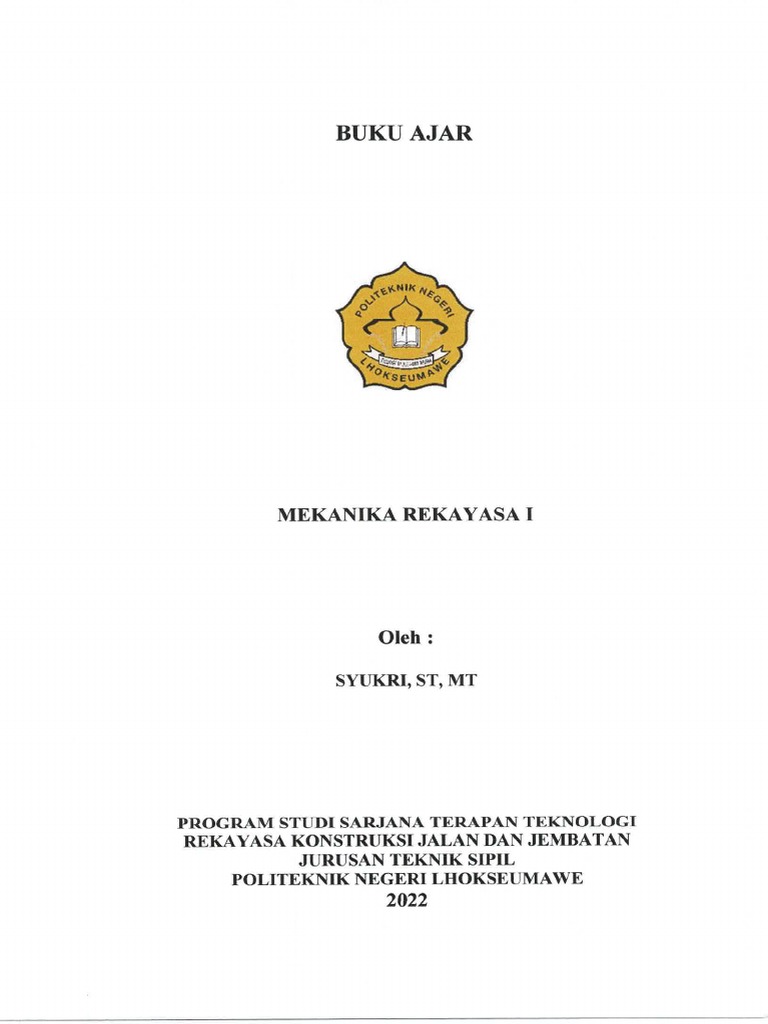 Mekanika Rekayasa I | PDF