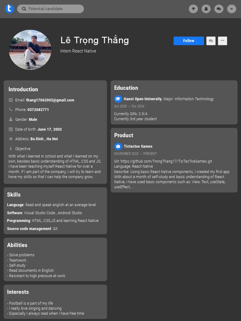 Intern React Native | PDF Intern React Native | PDF