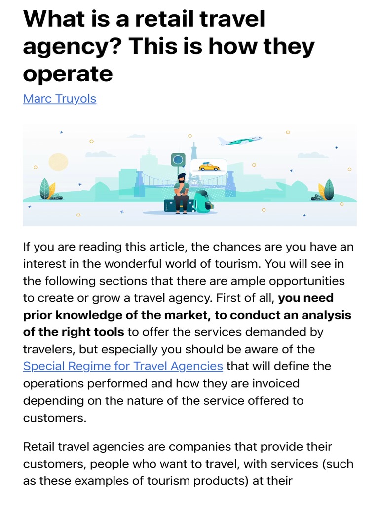 Understanding Retail Travel Agencies | PDF | Tourism | Retail