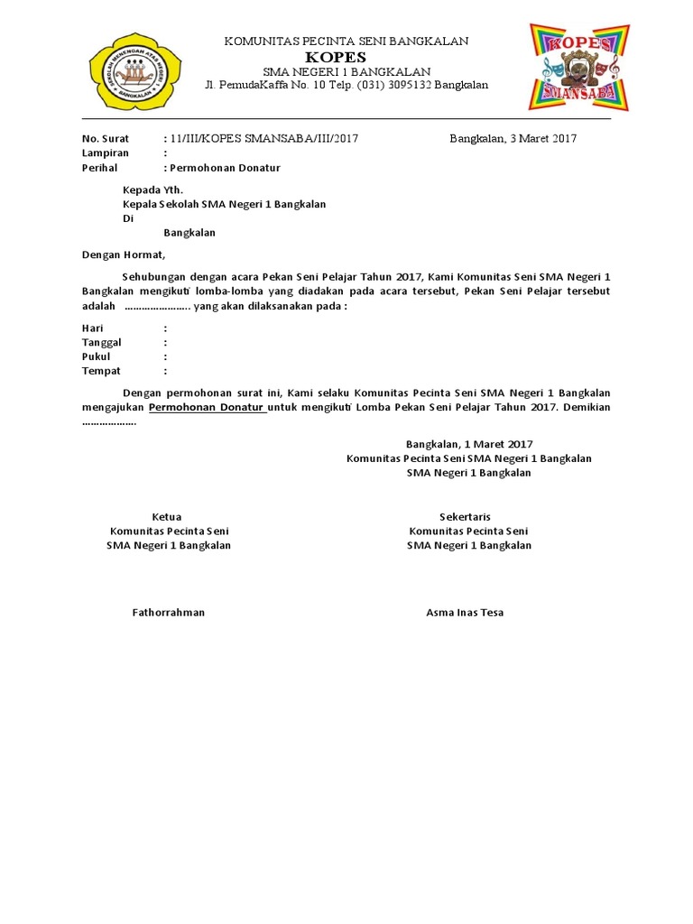 Surat Donatur | PDF