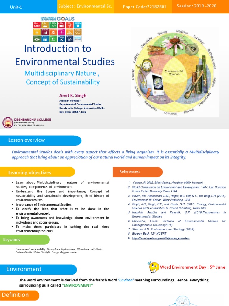 Unit-1 Environment - 075447 | PDF | Rock (Geology) | Atmosphere Of Earth