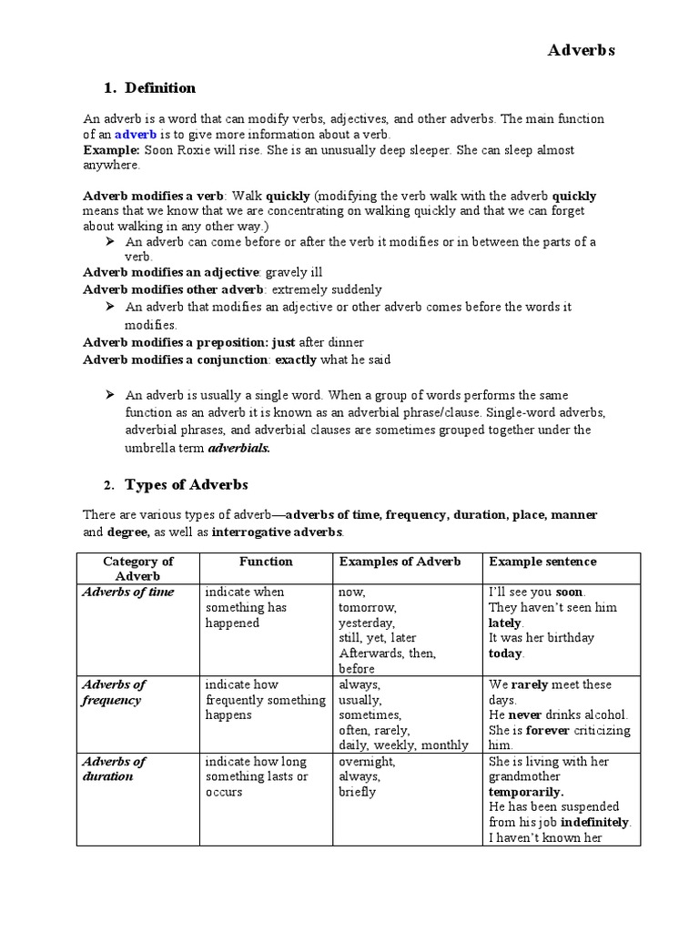 Adverb - Lesson | PDF | Adverb | Adjective