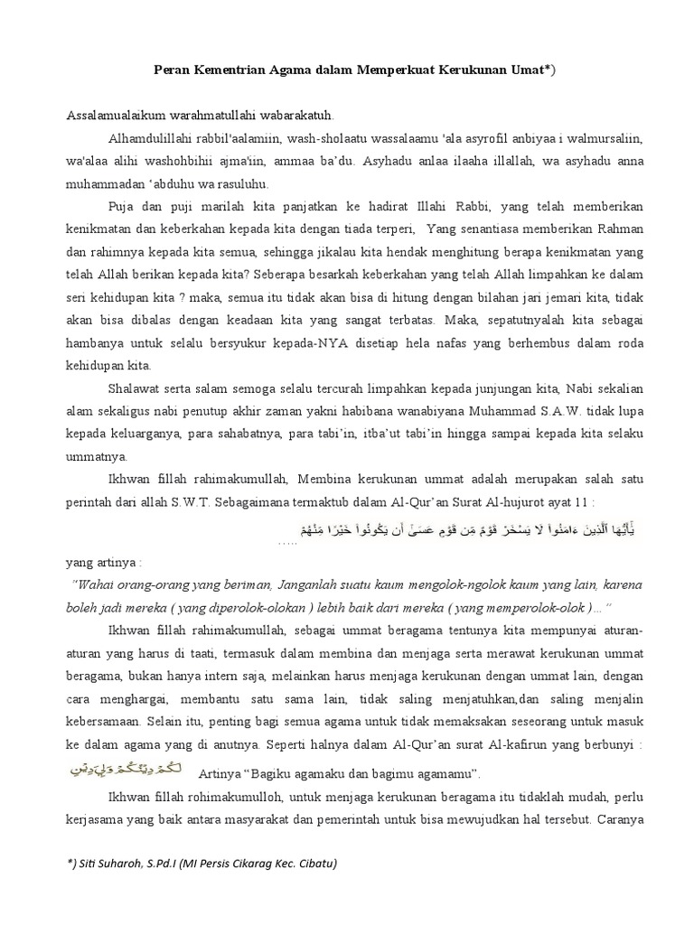 Contoh Naskah Pidato | PDF