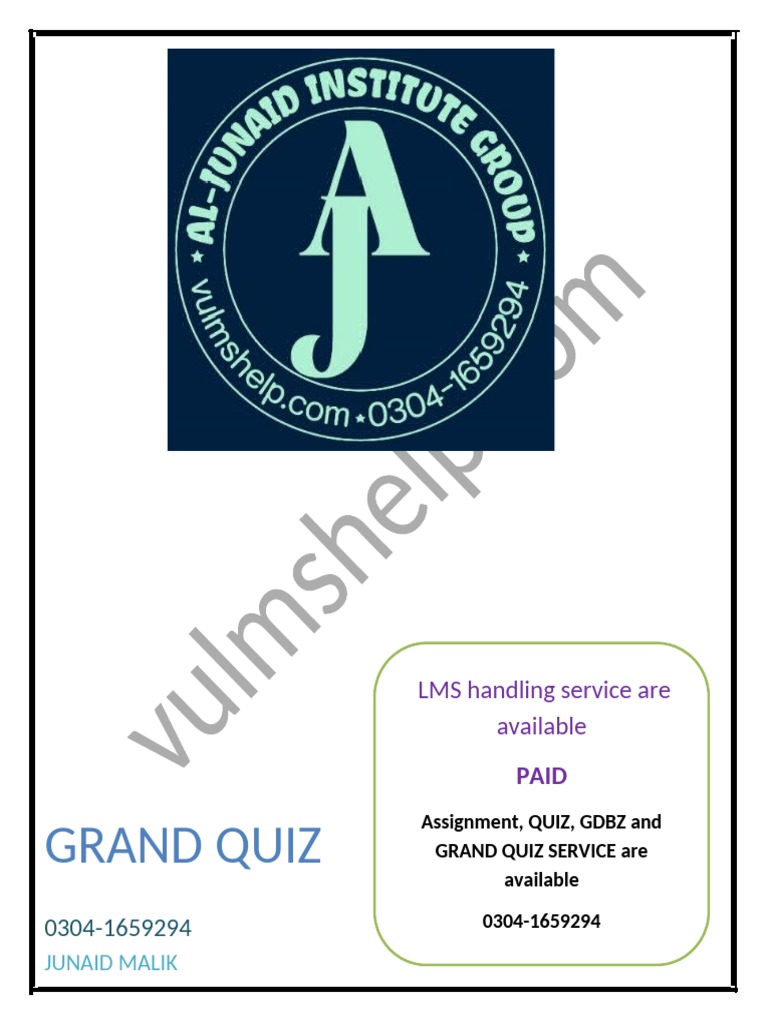 CS201 Grand Quiz by JUNAID | Download Free PDF | Pointer (Computer Programming) | Array Data ...