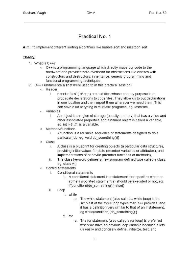 1ads Practical Pdf Class Computer Programming Method Computer Programming