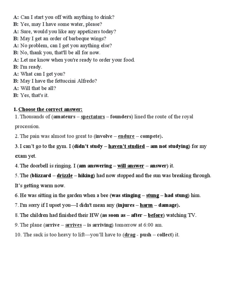 Revision Sheet Prep 1 Model Answer | PDF