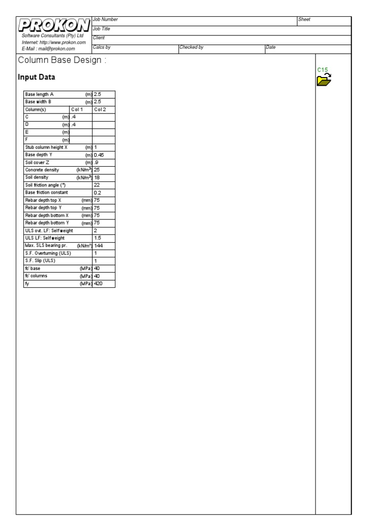 Prokon Example - Structural Element Design | PDF | Force | Bending