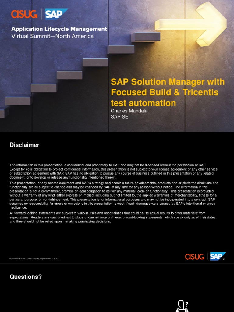 SAP Solution Manager With Focused Build Tricentis Test Automation | PDF ...