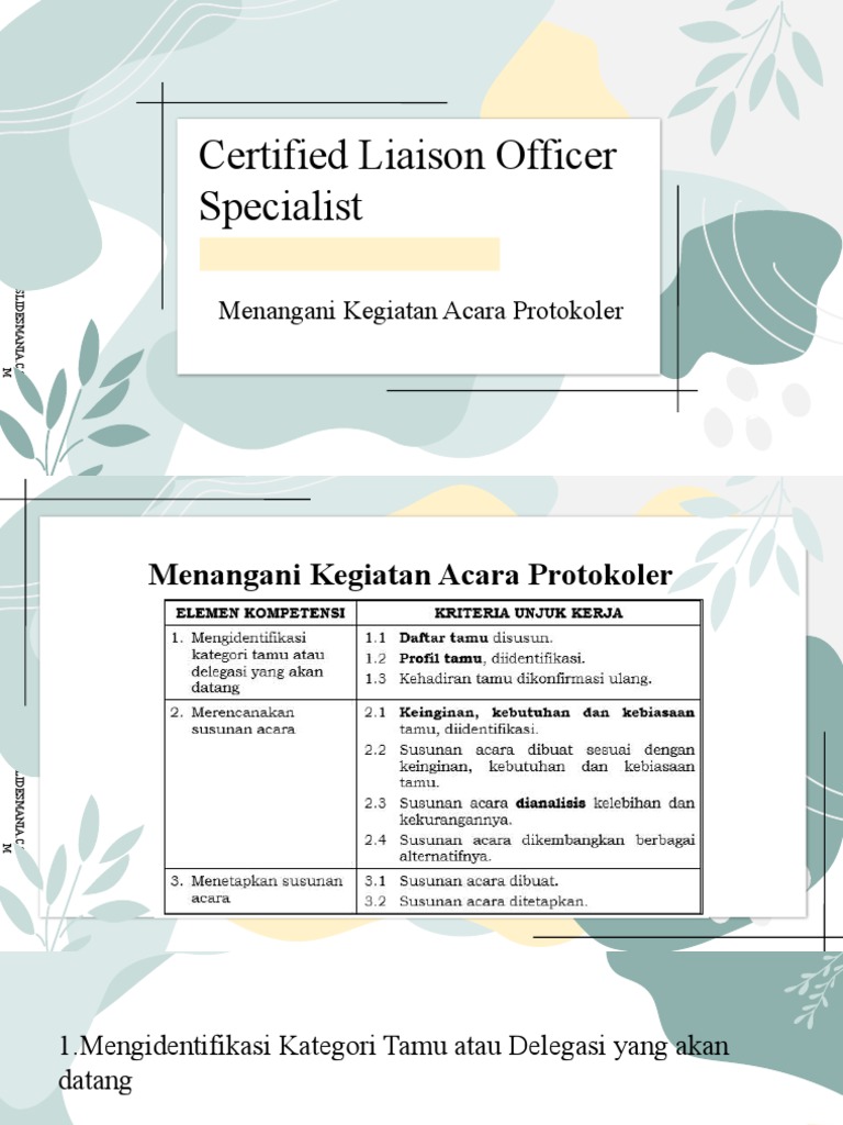Peran dan Tugas LO dalam Acara Protokoler | PDF