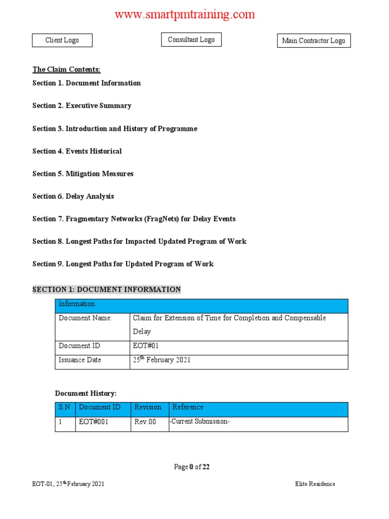 Complete EOT Claim 1671472630 | PDF | Consultant | General Contractor