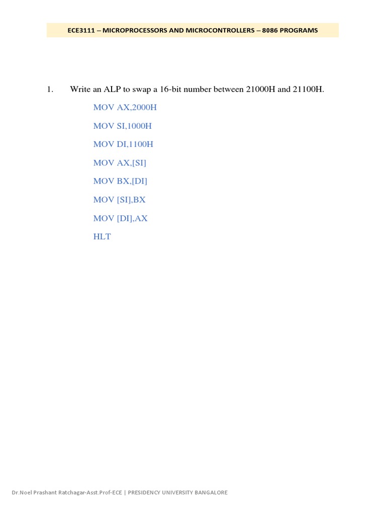 MPMC - Module-02 - Programs - NPR | PDF | Manufactured Goods | X86 ...