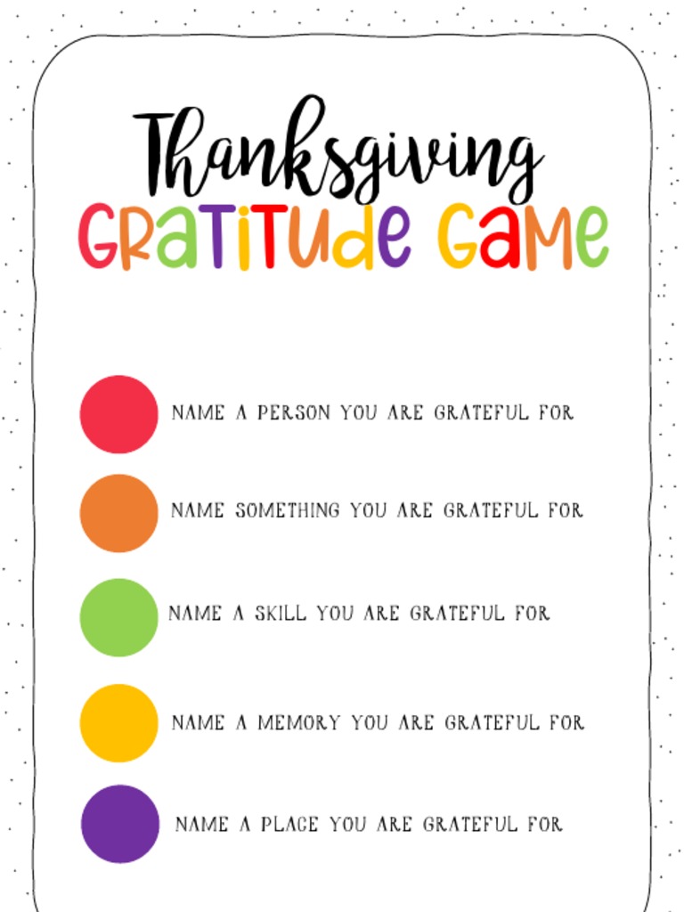 02 Gratitude Game | PDF