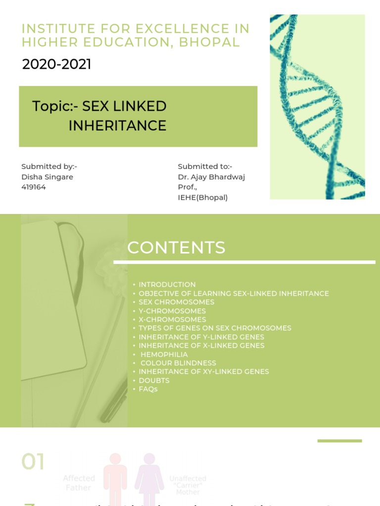 Sex Linked Inheritance Pdf Haemophilia Zygosity