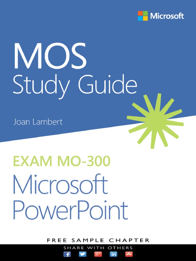 MOS POWERPOINT 2019 Study Guide | PDF | Microsoft Word | 3 D Computer ...