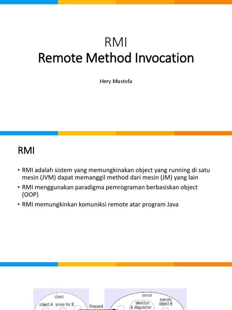 RMI Remote Method Invocation: Hery Mustofa | PDF
