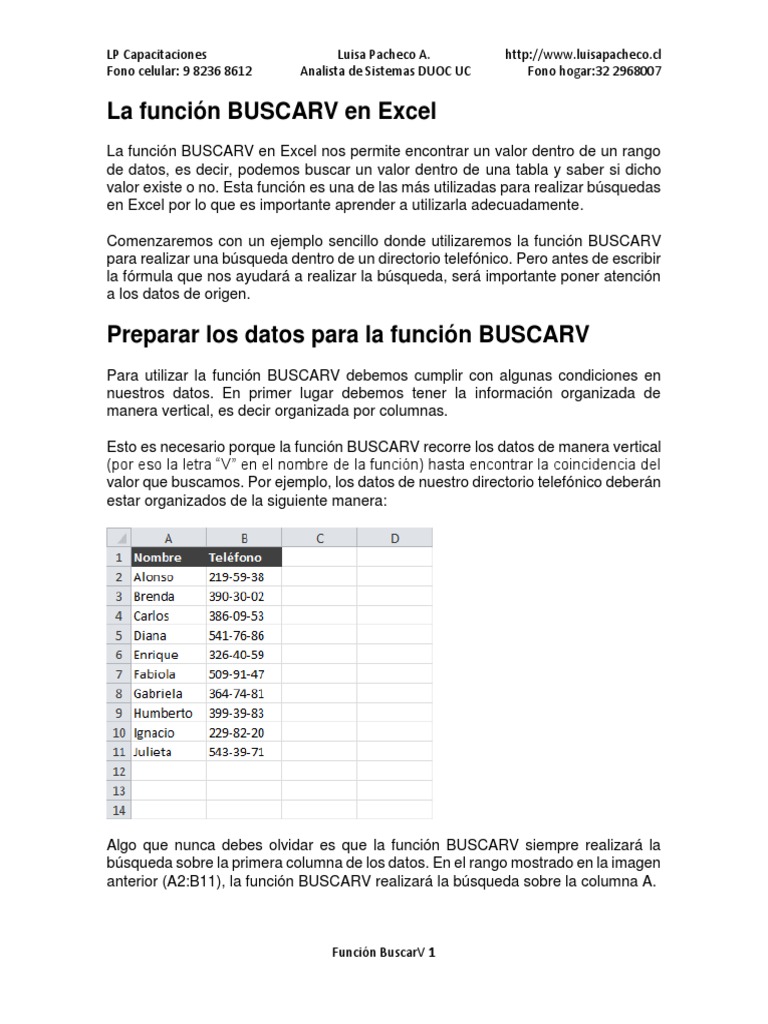 2 Función BuscarV | PDF | Microsoft Excel | Informática