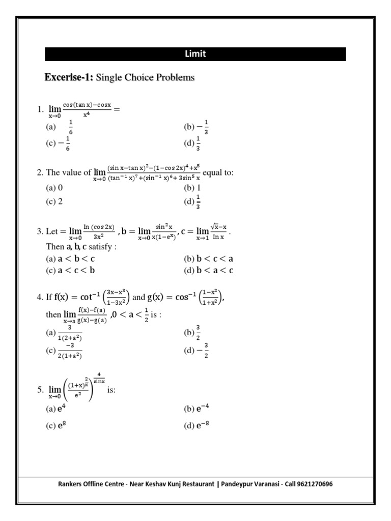 Limit Math | PDF | Rational Number | Mathematical Relations