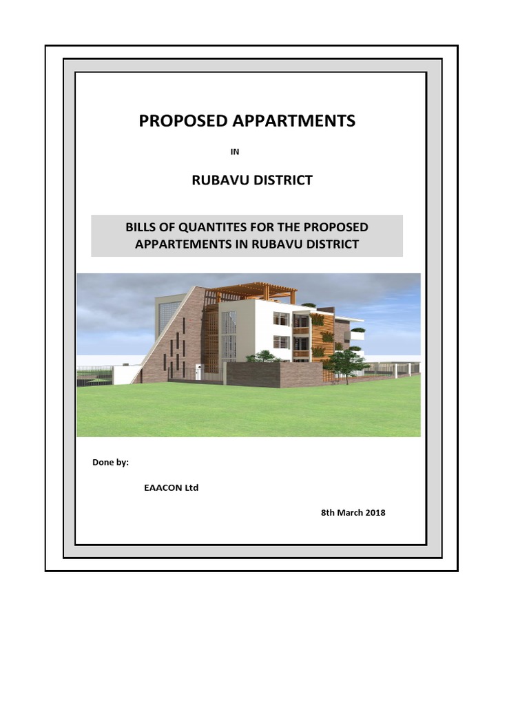 Element - 111 - 707-BILLS OF QUANTITIES FOR THE PROPOSED APARTMENT ...