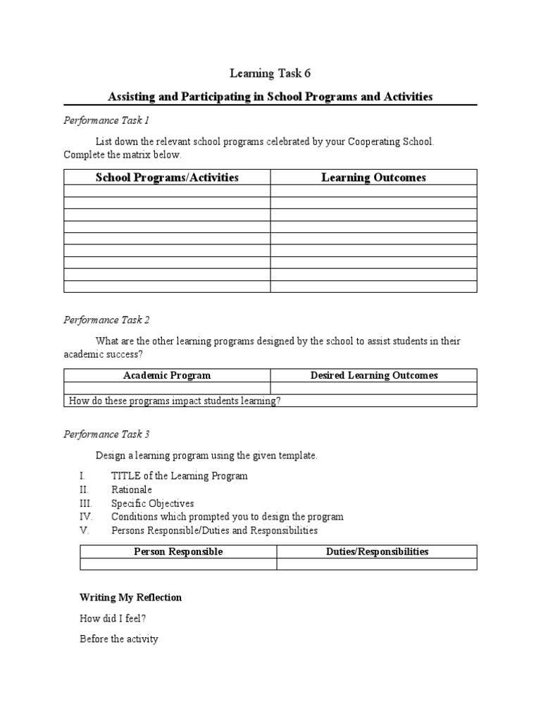 Learning Task 6 | PDF