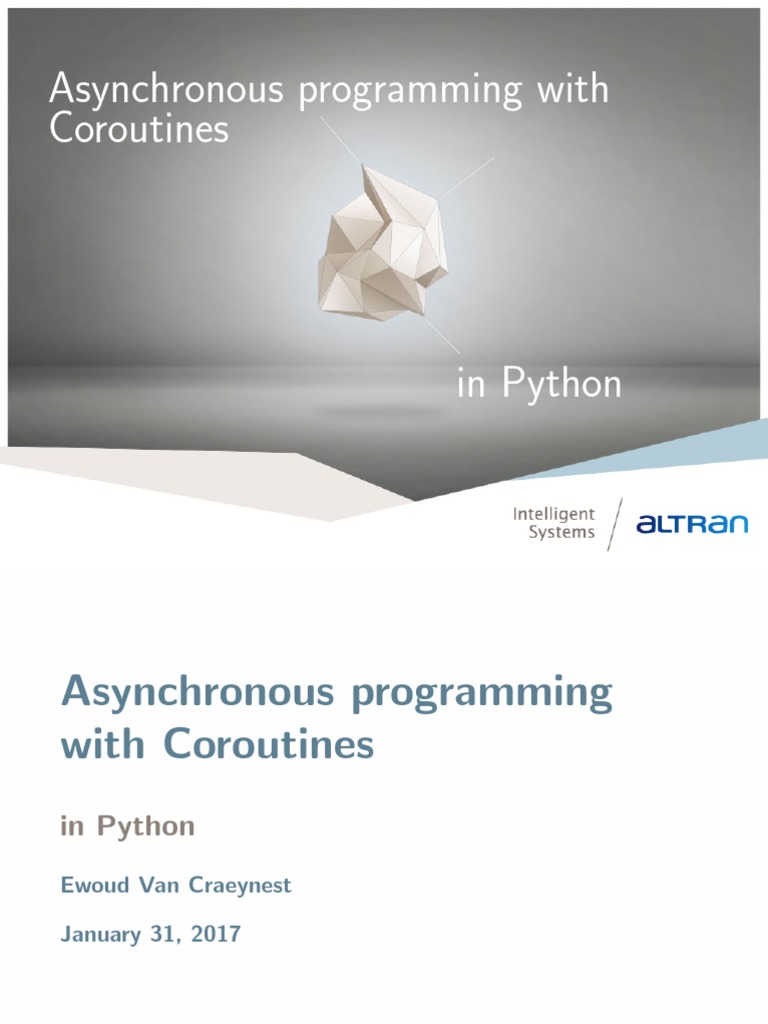 Async Programming in Python | PDF | Thread (Computing) | Control Flow