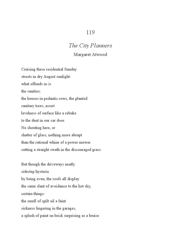 Cambridge IGCSE: City Planners Poems | PDF