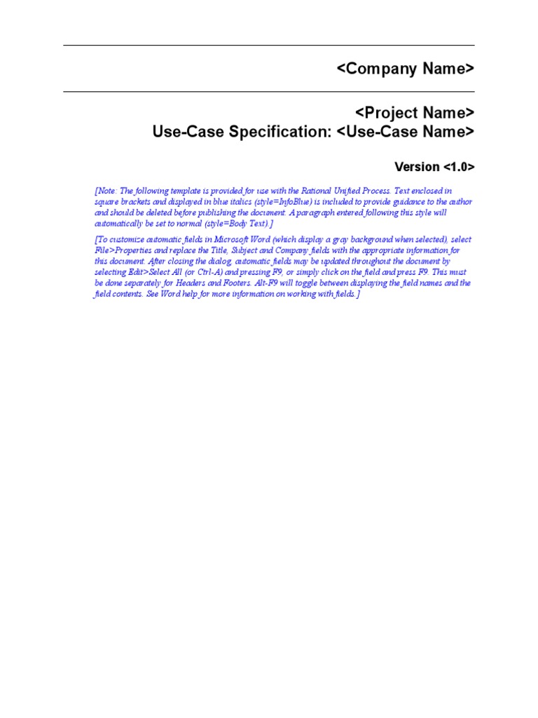 Use Case Specification | PDF | Use Case | Systems Engineering
