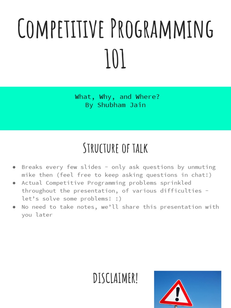 Introduction To Competitive Programming | PDF | Computer Programming | Polynomial