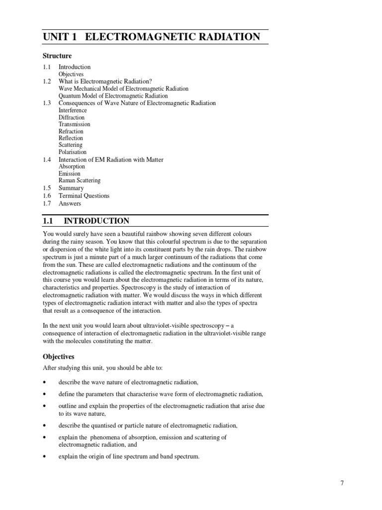 Understanding Electromagnetic Radiation | PDF | Electromagnetic Radiation | Electromagnetic Spectrum