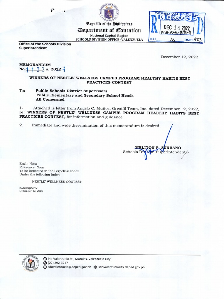 Winners of Nestle Welness Campus Program Healthy Habits Best Practices ...