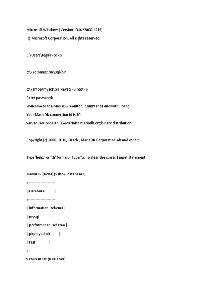 Day 1 Mysql Database Lesson Pdf My Sql Databases 