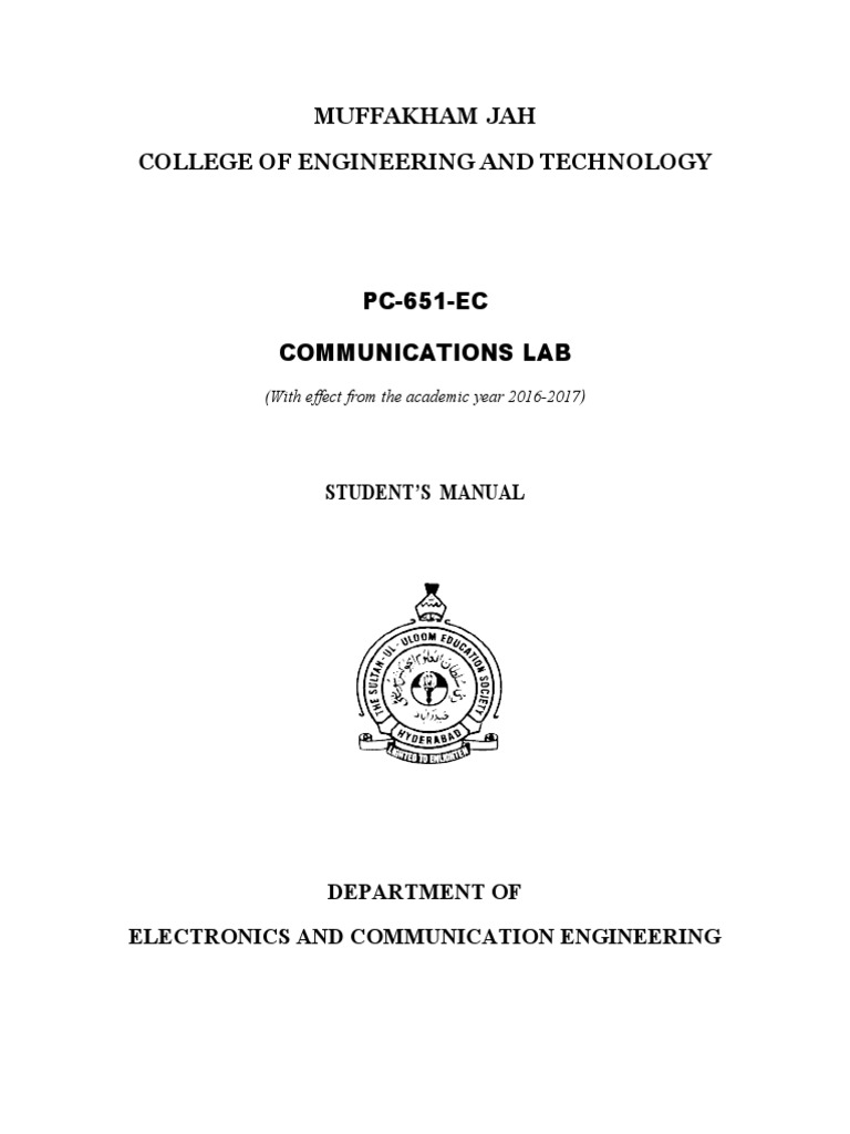 Communication Lab Manual | PDF | Frequency Modulation | Modulation