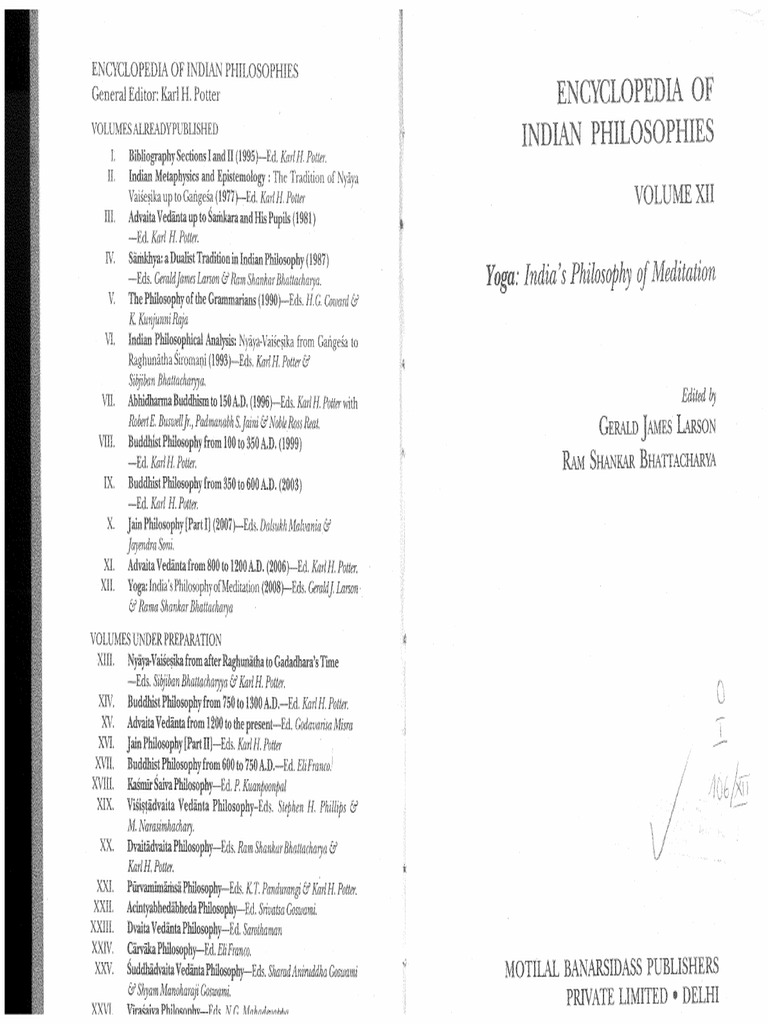 Larson Gerald-James Yoga Indias Philosophy of Meditation | PDF Larson Gerald-James Yoga Indias Philosophy of Meditation | PDF
