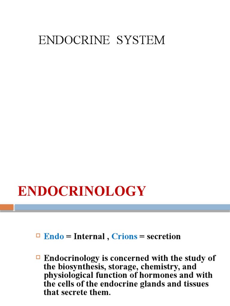 Endrocrinology - PPTX Version 1 | PDF | Hormone | Endocrine System