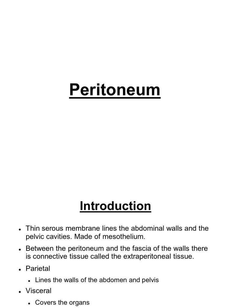 Peritoneum | PDF