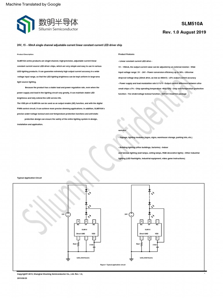SLM510A - CN1.0 English | PDF | Light Emitting Diode | Power Supply